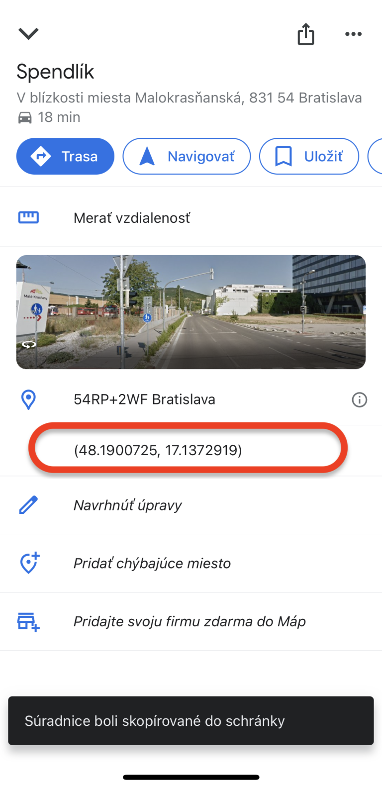 Google mapy: Ako vyhľadať alebo zadať súradnice namiesto klasickej ...